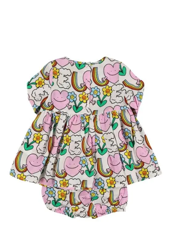 Stella McCartney Soft Cotton Printed Dress And Diaper Cover Set - No