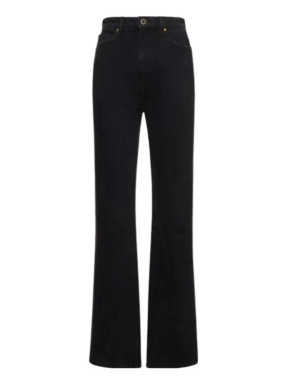 Khaite High-waist Flare Jeans - Black