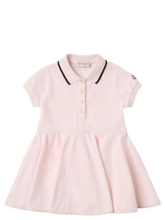 Moncler Cotton Paneled Dress - Pink