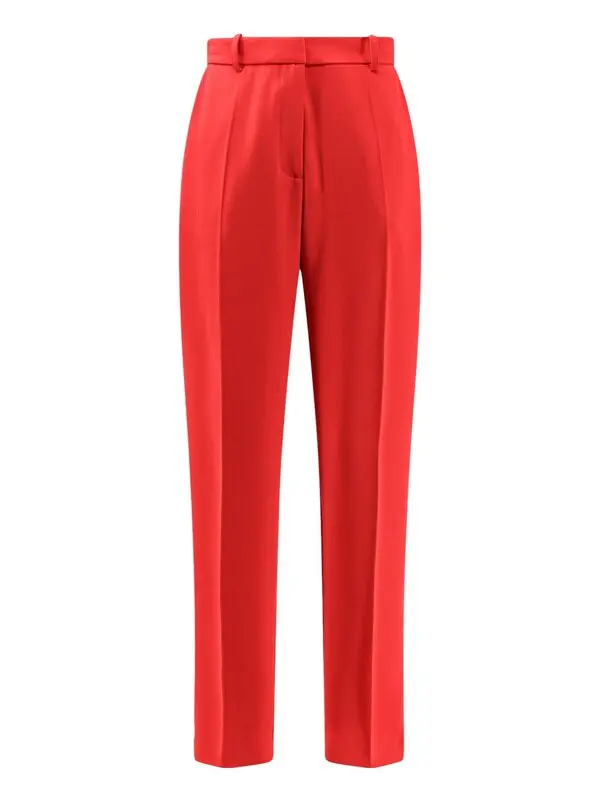 Elisabetta Franchi Lightweight Crepe Casual Trousers - Red