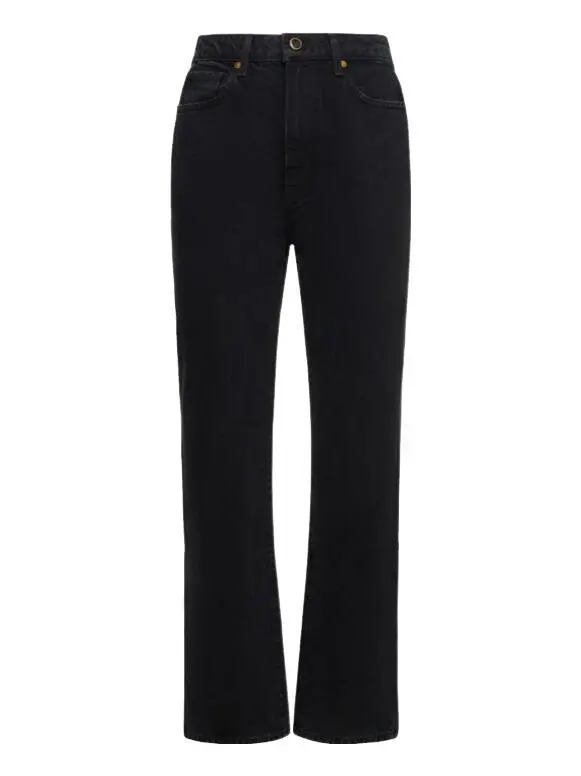 Khaite High-waisted Straight Jeans - Black