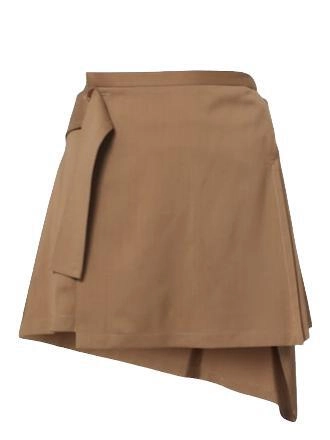 VIVIENNE WESTWOOD High-waisted Asymmetrical Wool Skirt - Khaki