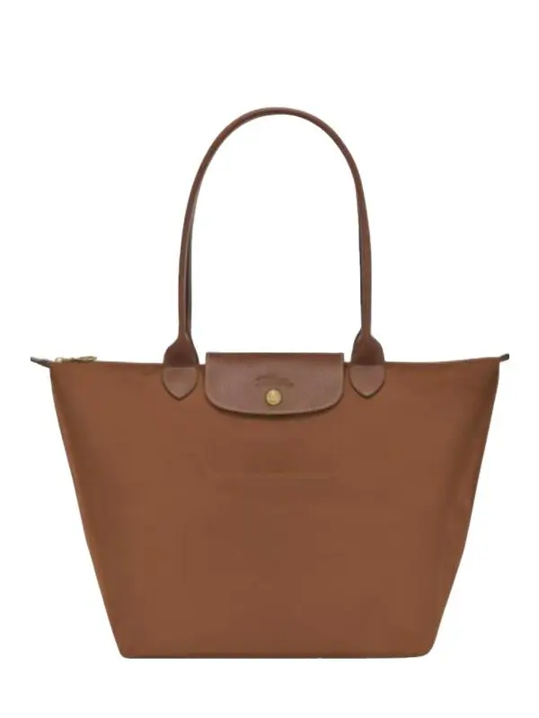 Longchamp Le Pliage Zip-up Large Shoulder Bag - Cognac