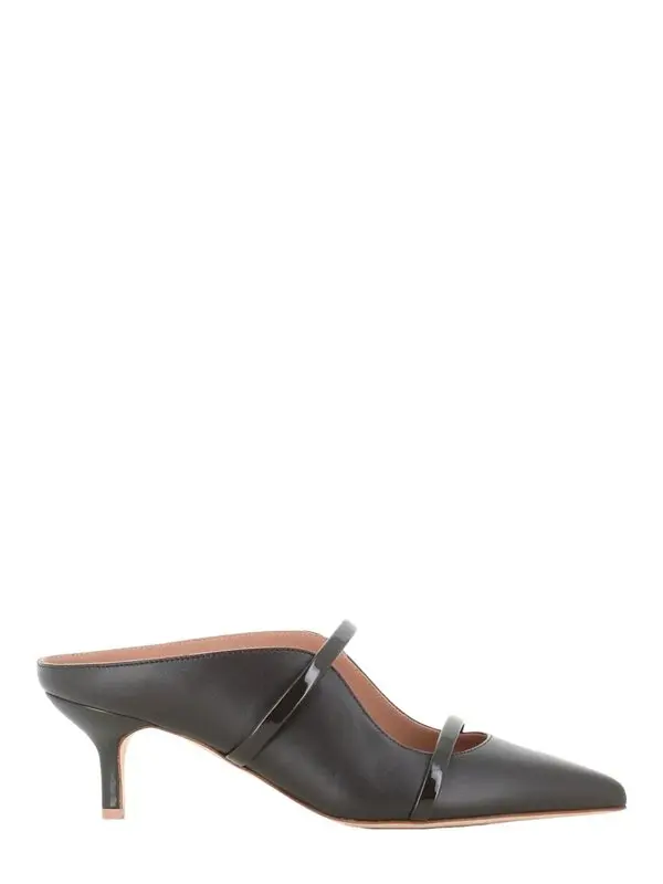 MALONE SOULIERS Pointed-toe Strap Mule Pumps - Black