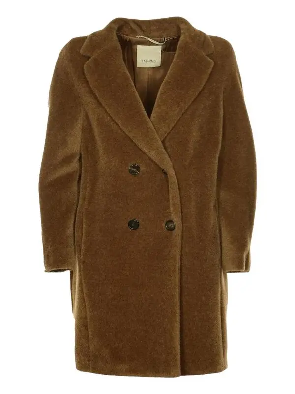 Max Mara Shearling Double-breasted Coat - Brown