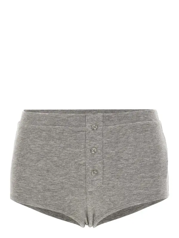ENTIRE STUDIOS Limone Ribbed Booty Shorts - Gray
