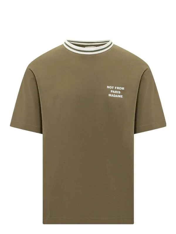 Drole De Monsieur Drôle De Slogan Crewneck T-shirt - Green