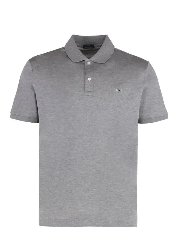 Paul & Shark Classic Cotton Piqué Polo Shirt Short Sleeve - Grey