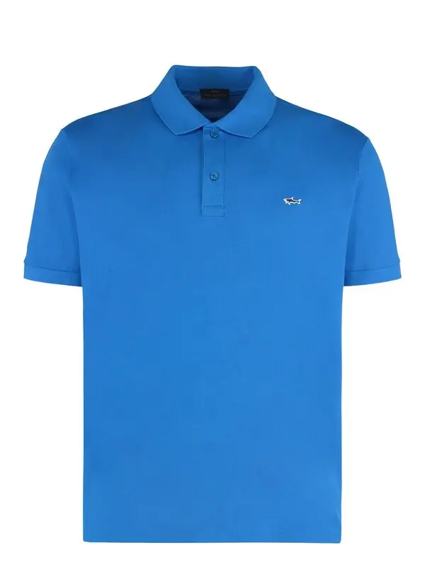 Paul & Shark Classic Short-sleeved Cotton Piqué Polo Shirt - Blue