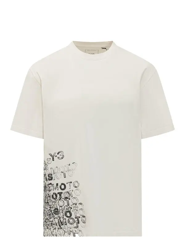Y3 Short Sleeve Graphic T-shirt - Cwhite