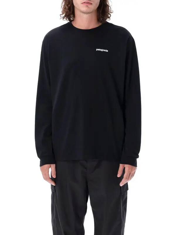 Patagonia P-6 Logo Long-sleeve Recycled T-shirt - Nero
