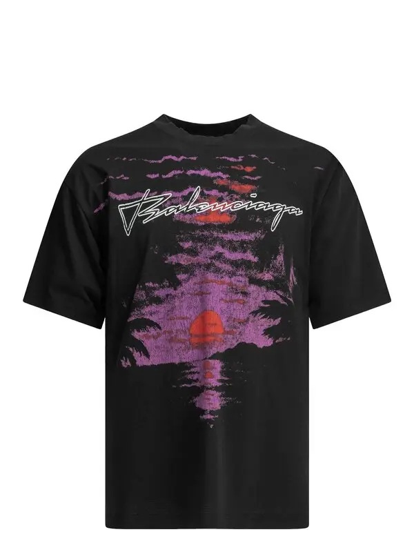 Balenciaga Drethestanem" Relaxed Fit T-shirt - Black