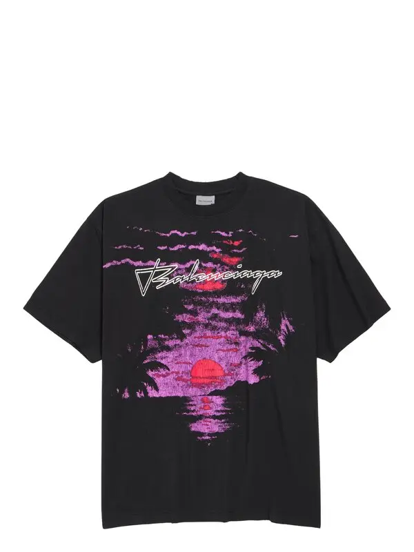 Balenciaga Drethestanem" Relaxed Fit T-shirt - Black