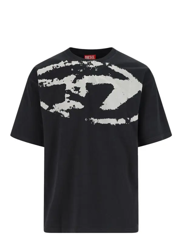 DIESEL® Graphic Flock Print T-shirt - Black