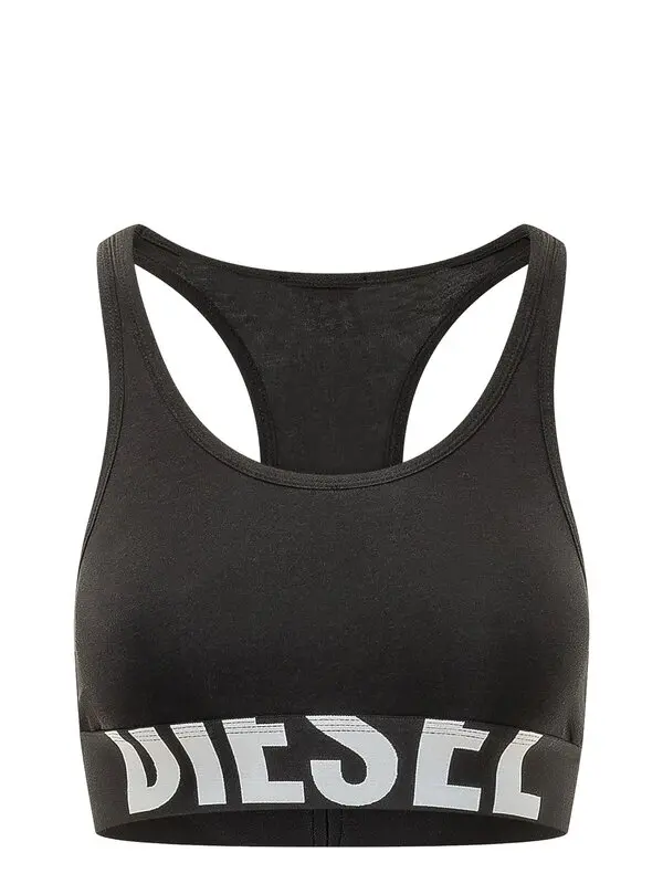 DIESEL® Logo Bralette Top - Nero