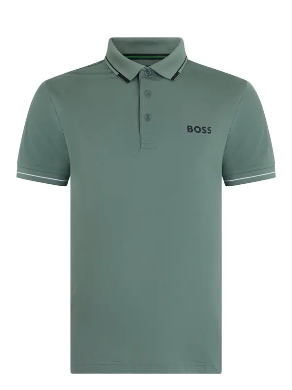 BOSS Short-sleeve Polo Shirt With Logo - Green