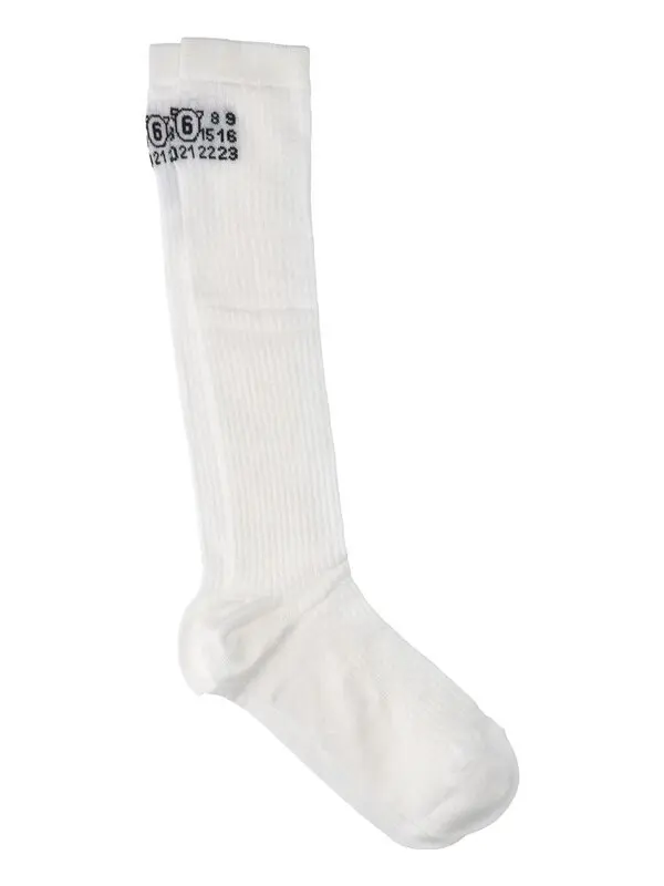 MAISON MARGIELA Signature Stylish Socks - White