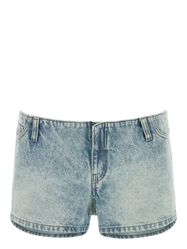 Gimaguas Denim Flor Mini Shorts - Blue