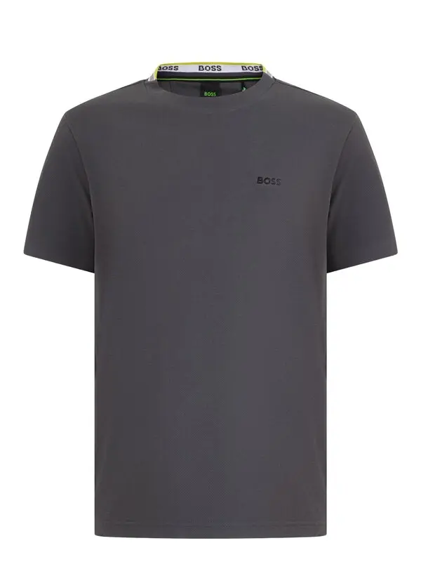 BOSS Soft Cotton Short-sleeve T-shirt For - Grey