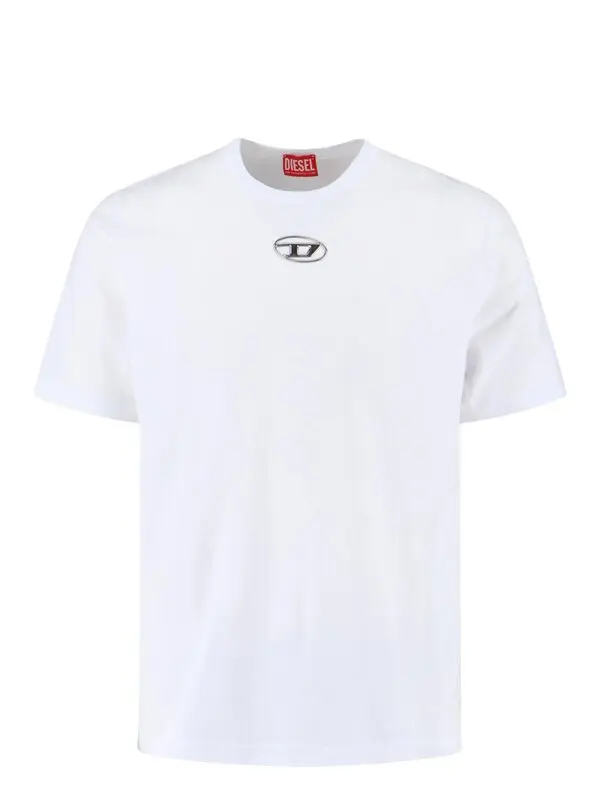 DIESEL® Logo Graphic Cotton T-shirt - Off/white