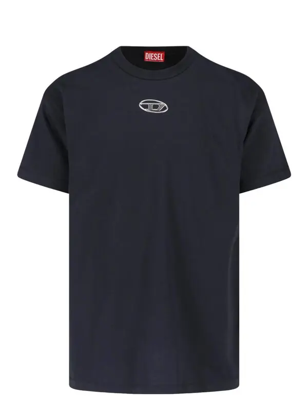 DIESEL® Regular Fit Cotton T-shirt - Black