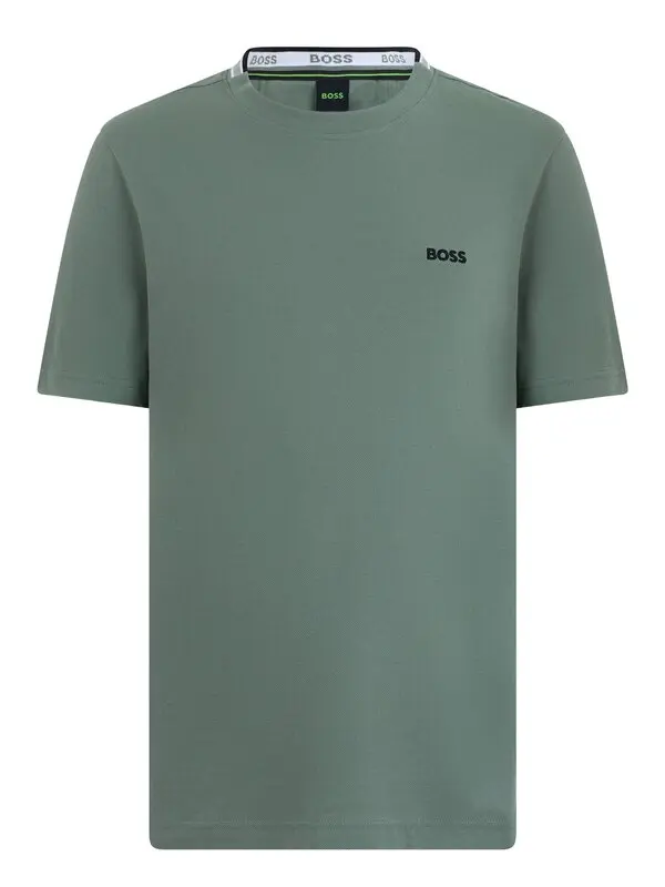BOSS Cotton Short-sleeve Crew Neck T-shirt - Green