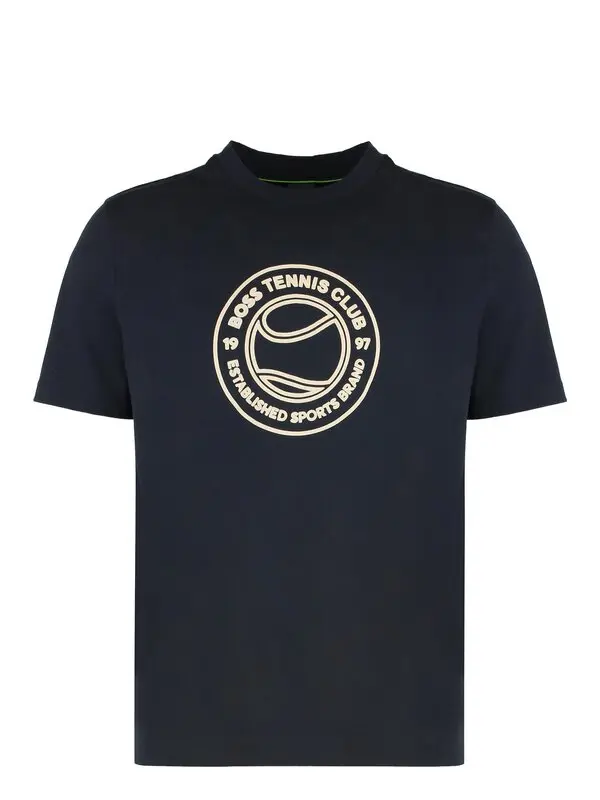 BOSS Sporty Graphic Cotton T-shirt - Blue