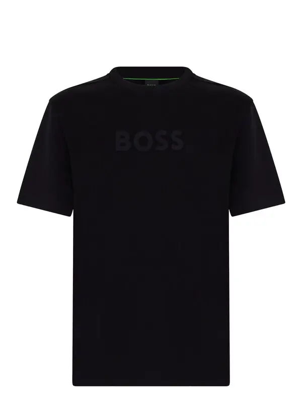 BOSS Classic Cotton Polo With Short Sleeves - Black