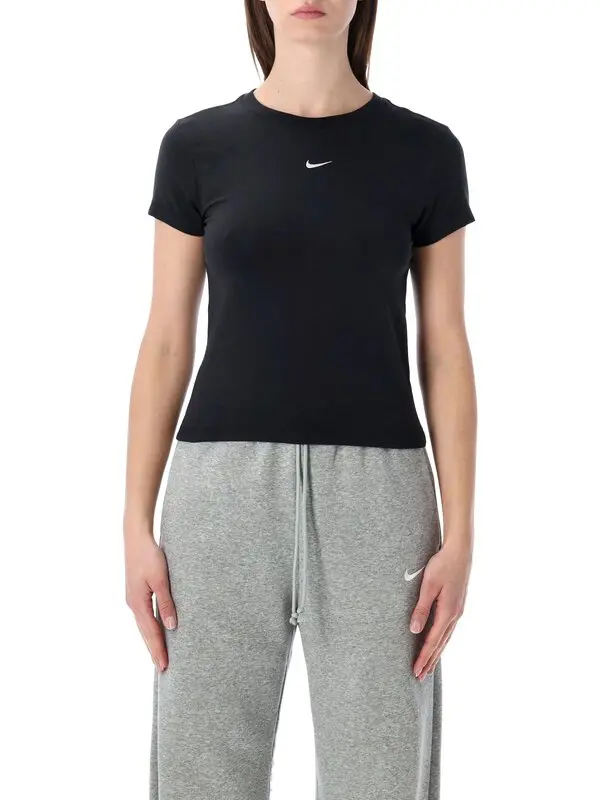 Nike Chill Knit Fitted T-shirt With Stretch Jersey And Swoosh Logo - Nero