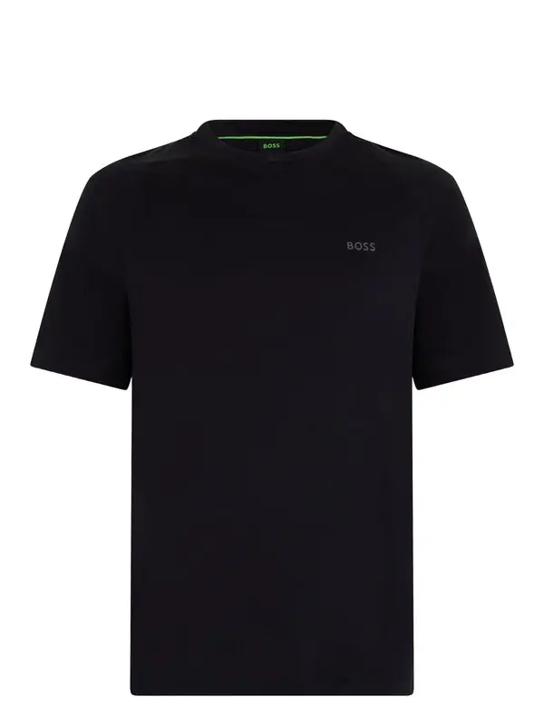 BOSS Cotton Jersey T-shirt Short Sleeve - Black