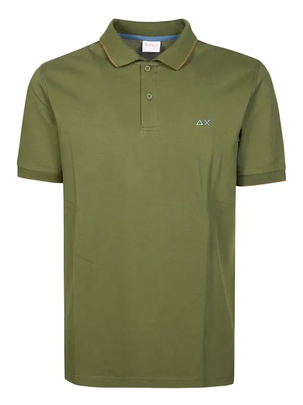 SUN 68 Contrast Pocket Polo For - Verde