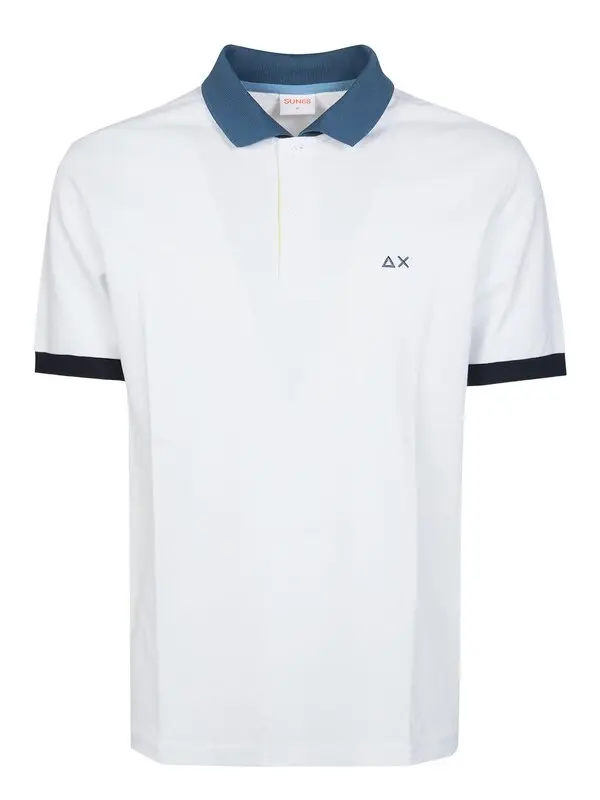 SUN 68 3-color Classic Polo - Bianco