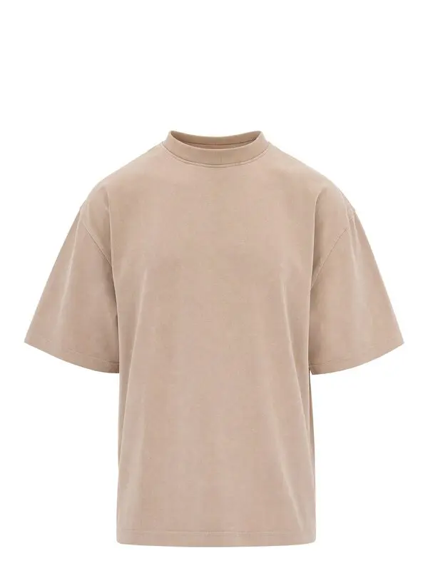 Axel Arigato Oversized Mock Neck T-shirt - Dark Beige