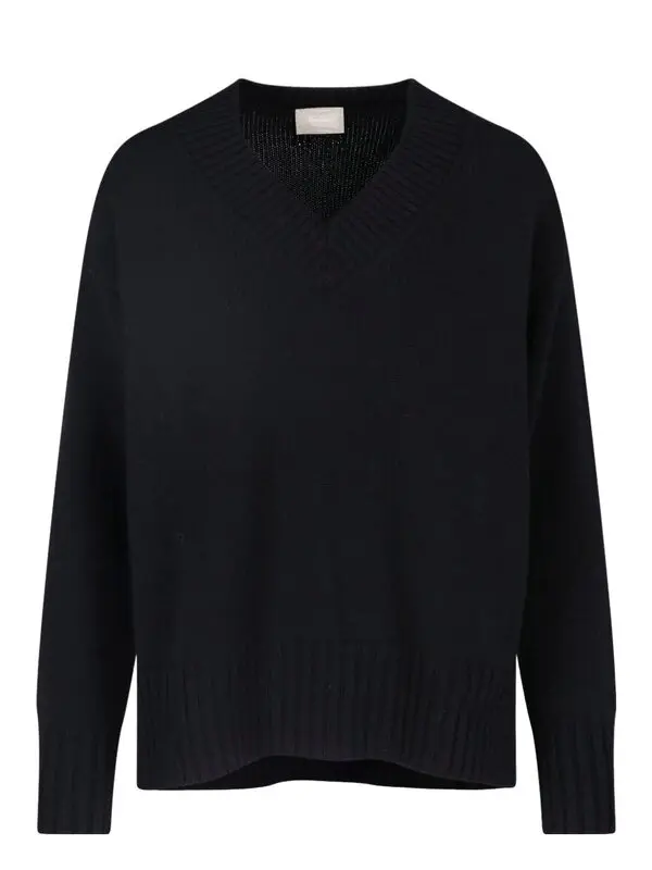 DRUMOHR V-neck Merino Wool Sweater - Black