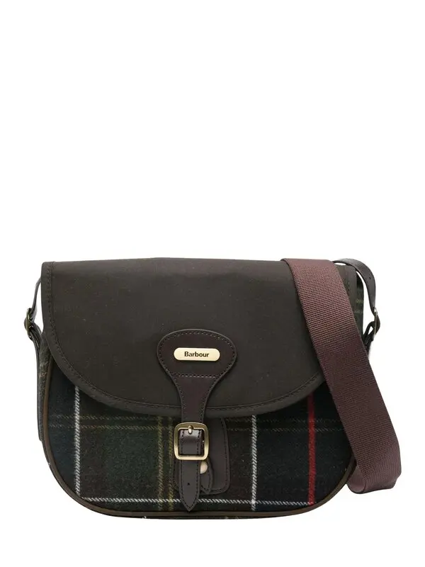 Barbour Inspired Knit Crossbody Bag For - Green