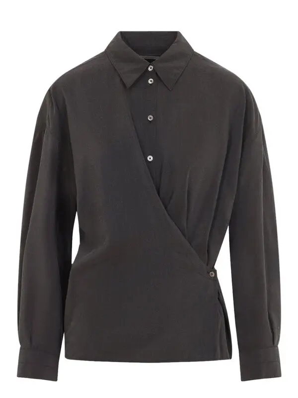 LEMAIRE Twisted Silk Shirt - Grey