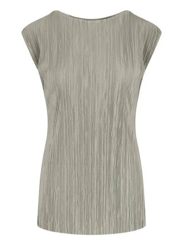 Calvin Klein Pleated Polyester Top - Green
