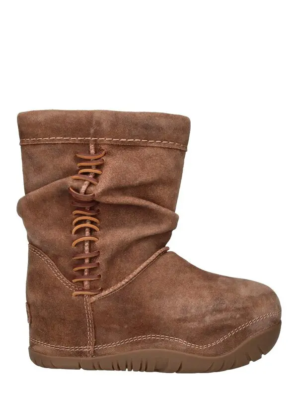 UGG Lace-up Suede Mid-calf Boots - Brown