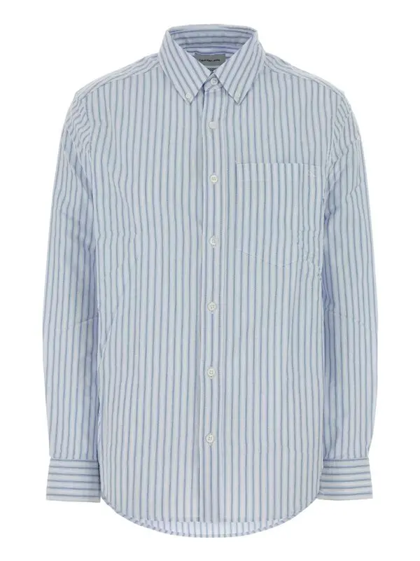Calvin Klein Embroidered Stretch Oxford Shirt - Stripped