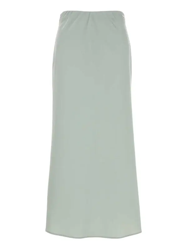 Calvin Klein Pastel Satin Midi Skirt - Light Blue