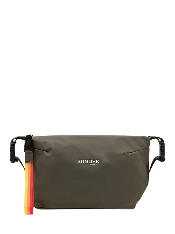 Sundek Mini Tote Handbag With Detachable Strap - Dark Ar Green