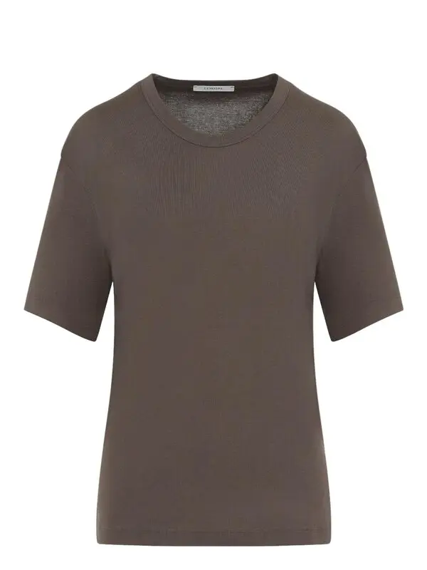 LEMAIRE Ribbed Cotton T-shirt For - Grey