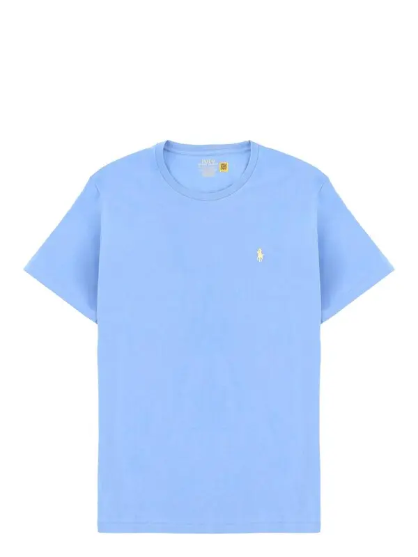 Polo Ralph Lauren Signature Embroidered Polo T-shirt - Azzurro