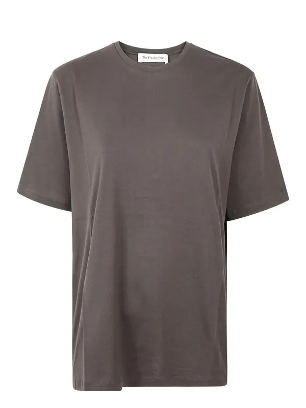 THE FRANKIE SHOP Soft Organic Cotton T-shirt - Brown