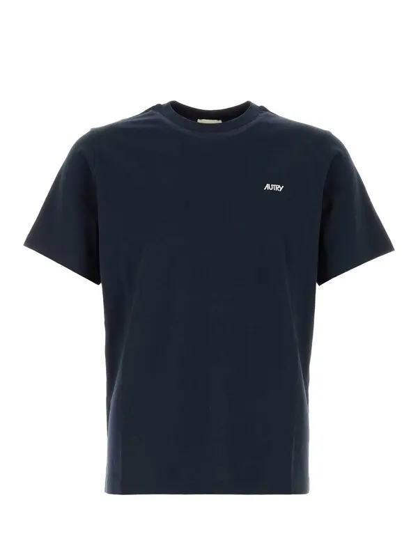 AUTRY 100% Cotton Crewneck T-shirt - Blue