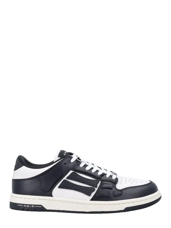Amiri Skel Top Low Sneaker With Sculpted Bone Leather Appliqués - Nero