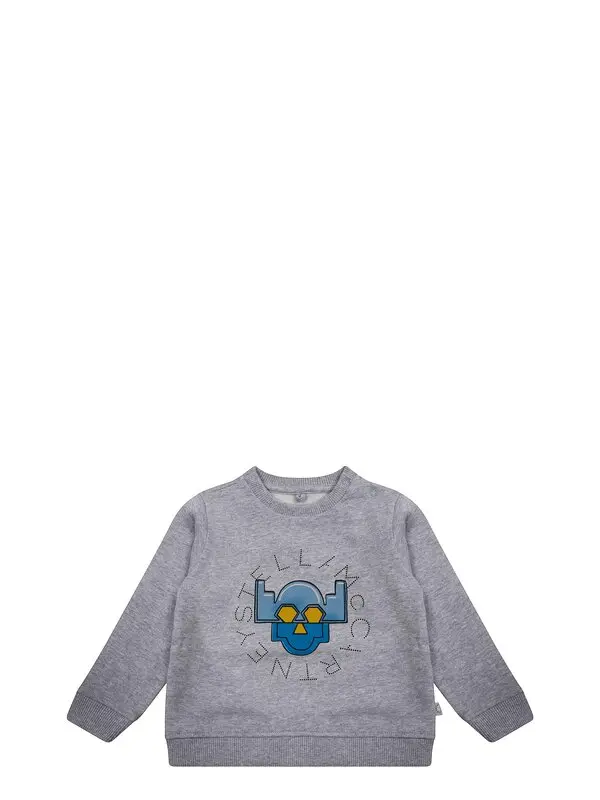 Stella McCartney Mini Robot Graphic Sweatshirt - Grigio
