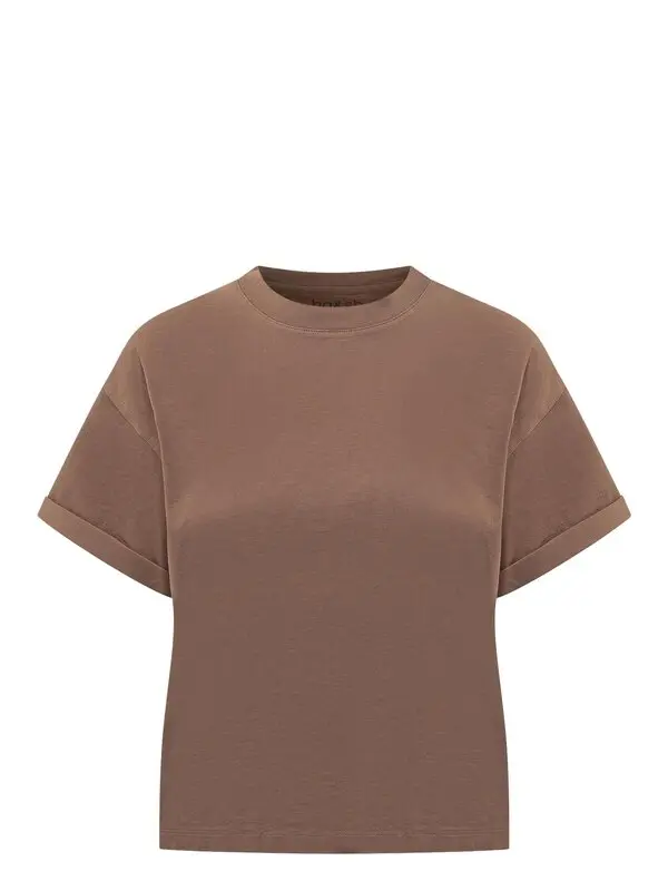 Ba&sh Mini Sleeves Cut T-shirt - Chamous