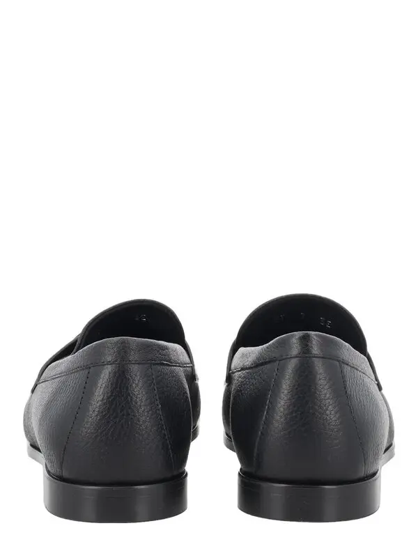 FERRAGAMO Leather Loafers - Black