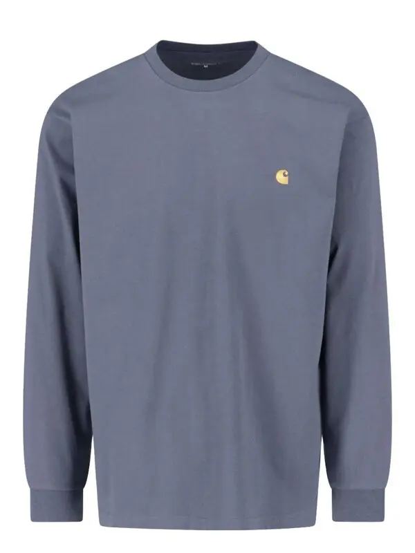 Carhartt Work In Progress Long Sleeve Logo T-shirt - Grey